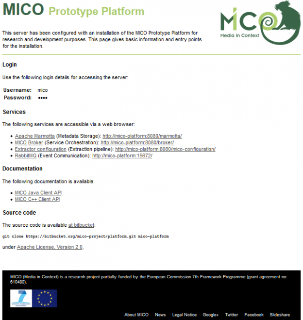 MICO Platform – Mico Project