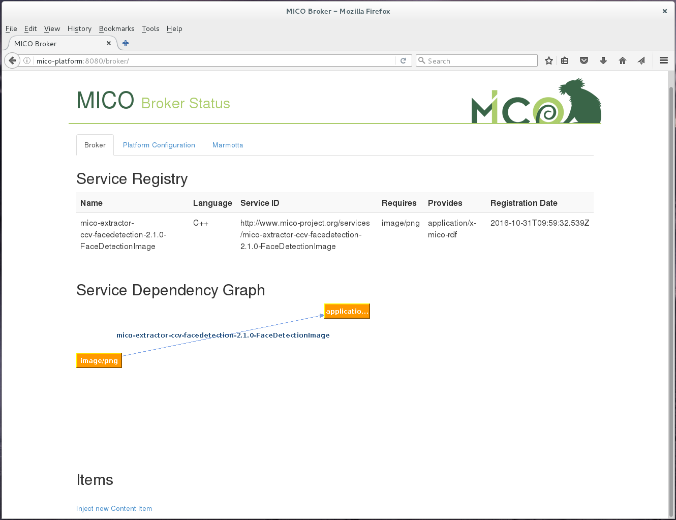 Content injection to a pre-defined workflow – Mico Project
